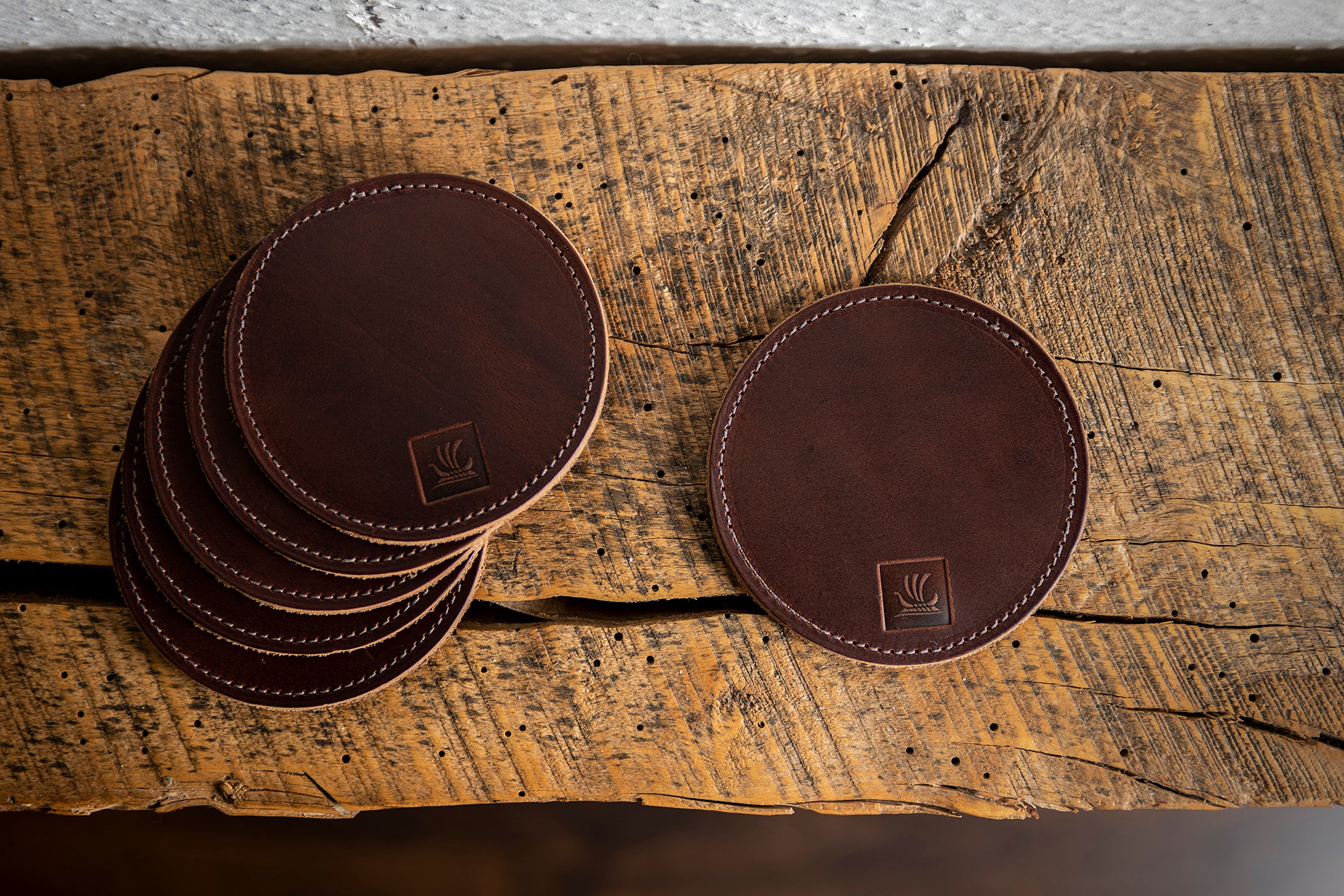 Coaster Sets - Copper Brown - Samson Family Leather